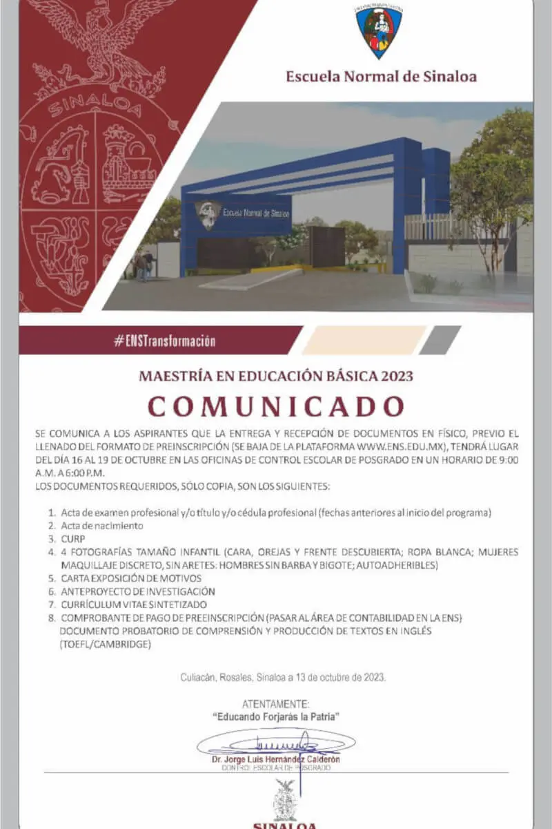 Escuela Normal de Sinaloa | Educando Forjarás la Patria